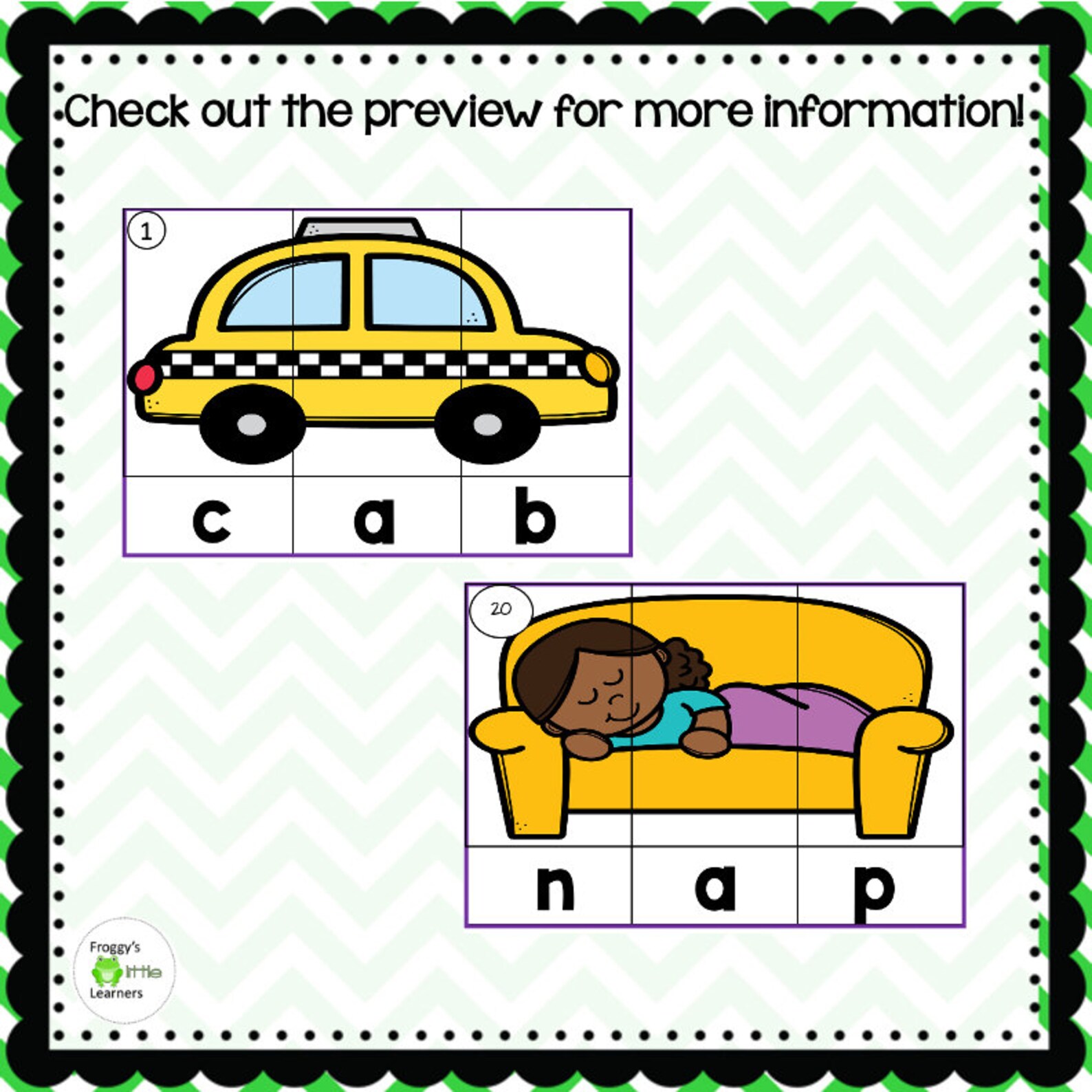 20 Short a Vowel Word Puzzles CVC Spelling Practice Puzzles - Etsy