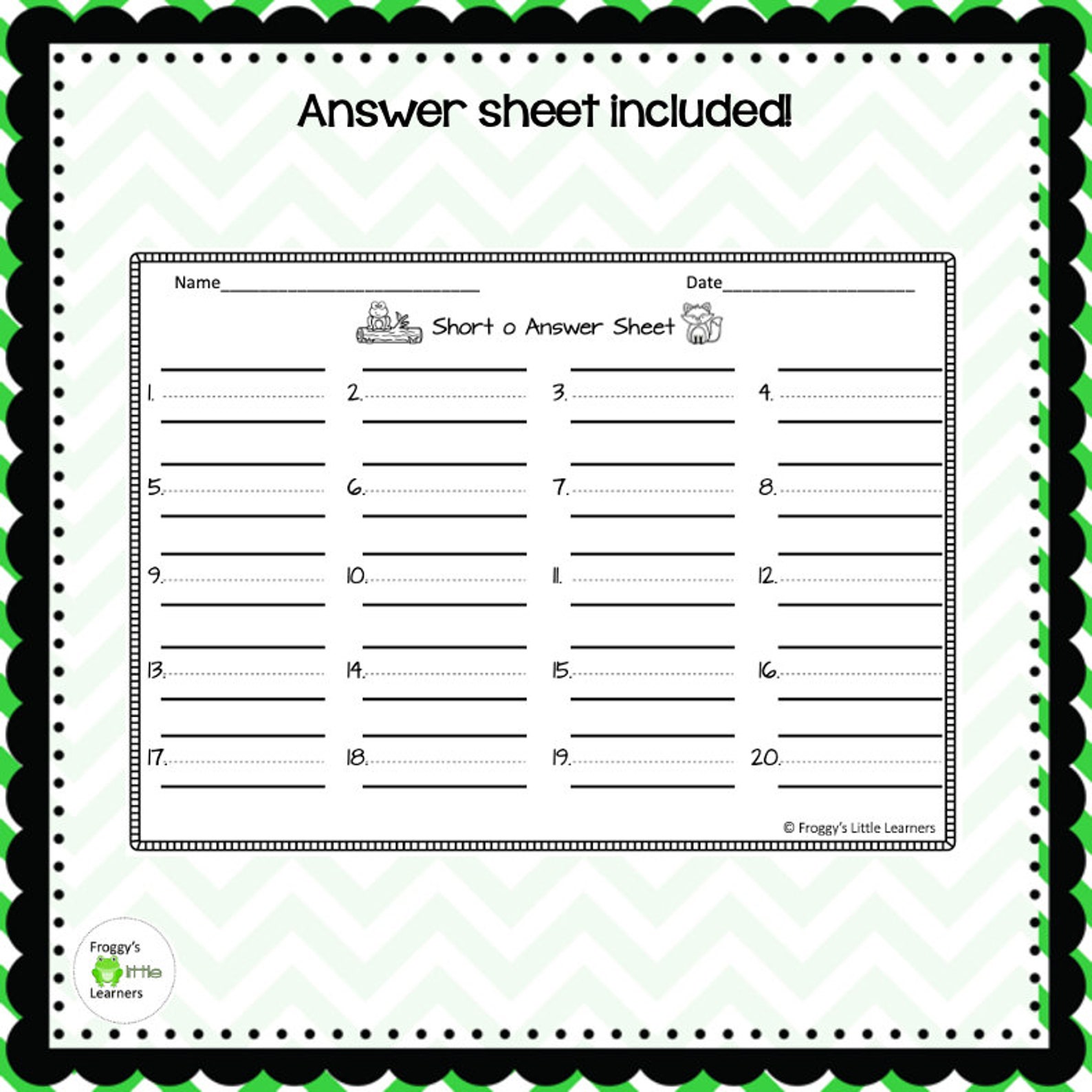 20 Short O Vowel Word Puzzles, CVC Spelling Practice Puzzles for ...