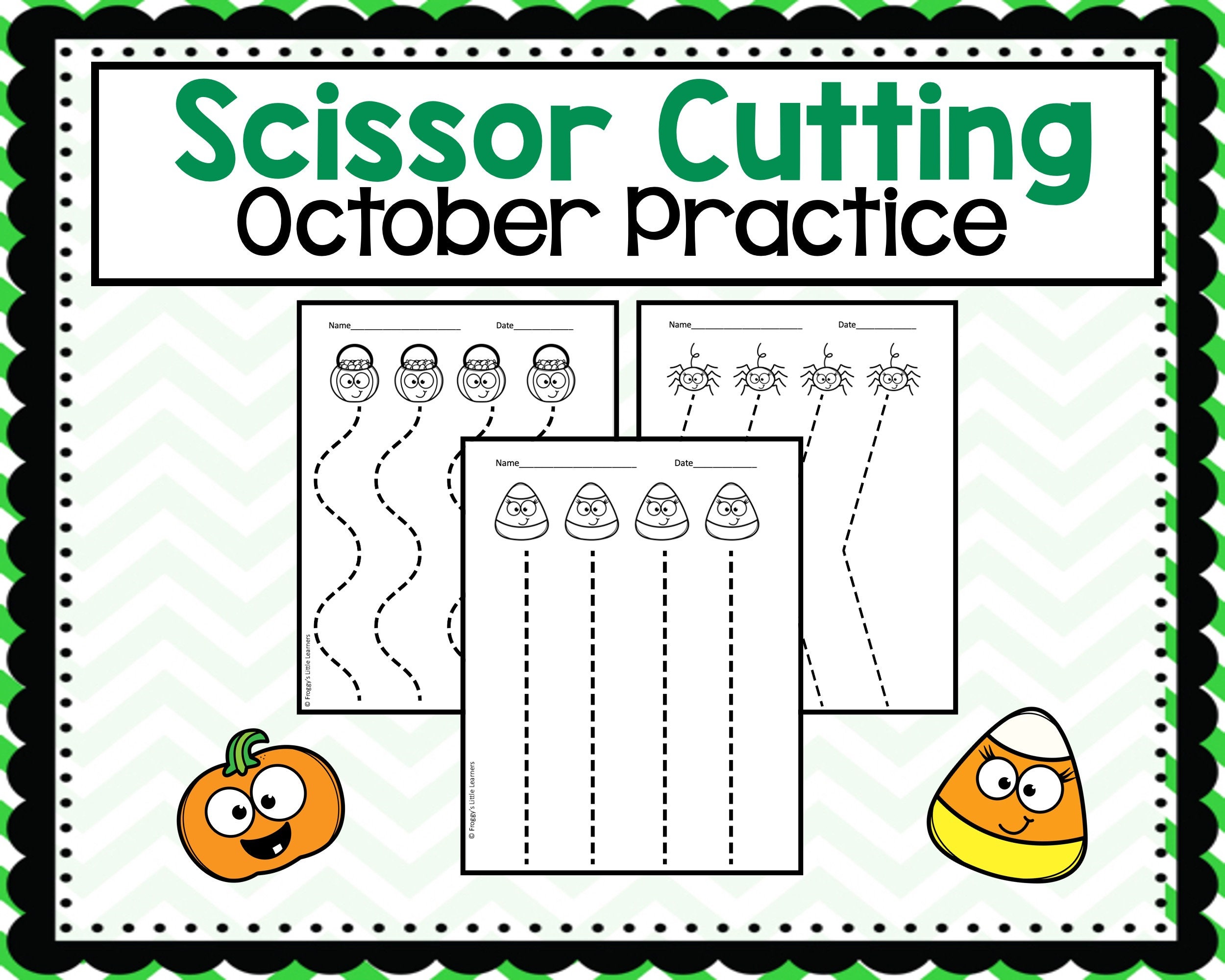 64 Page Halloween Scissor Skill, Cutting Practice, Fine Motor Practice ...