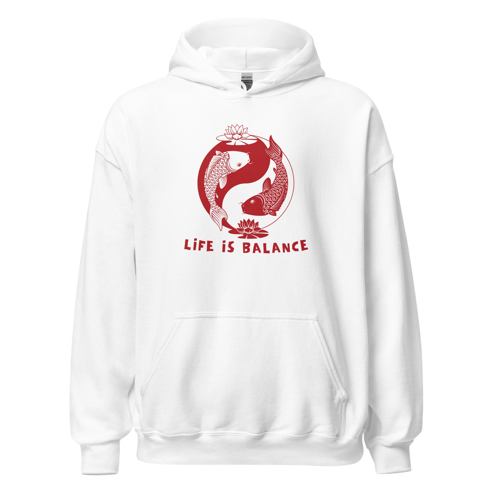 Life is Balance Yin Yang Koi Fish Lovers Zen Meditation Yoga Spiritual ...