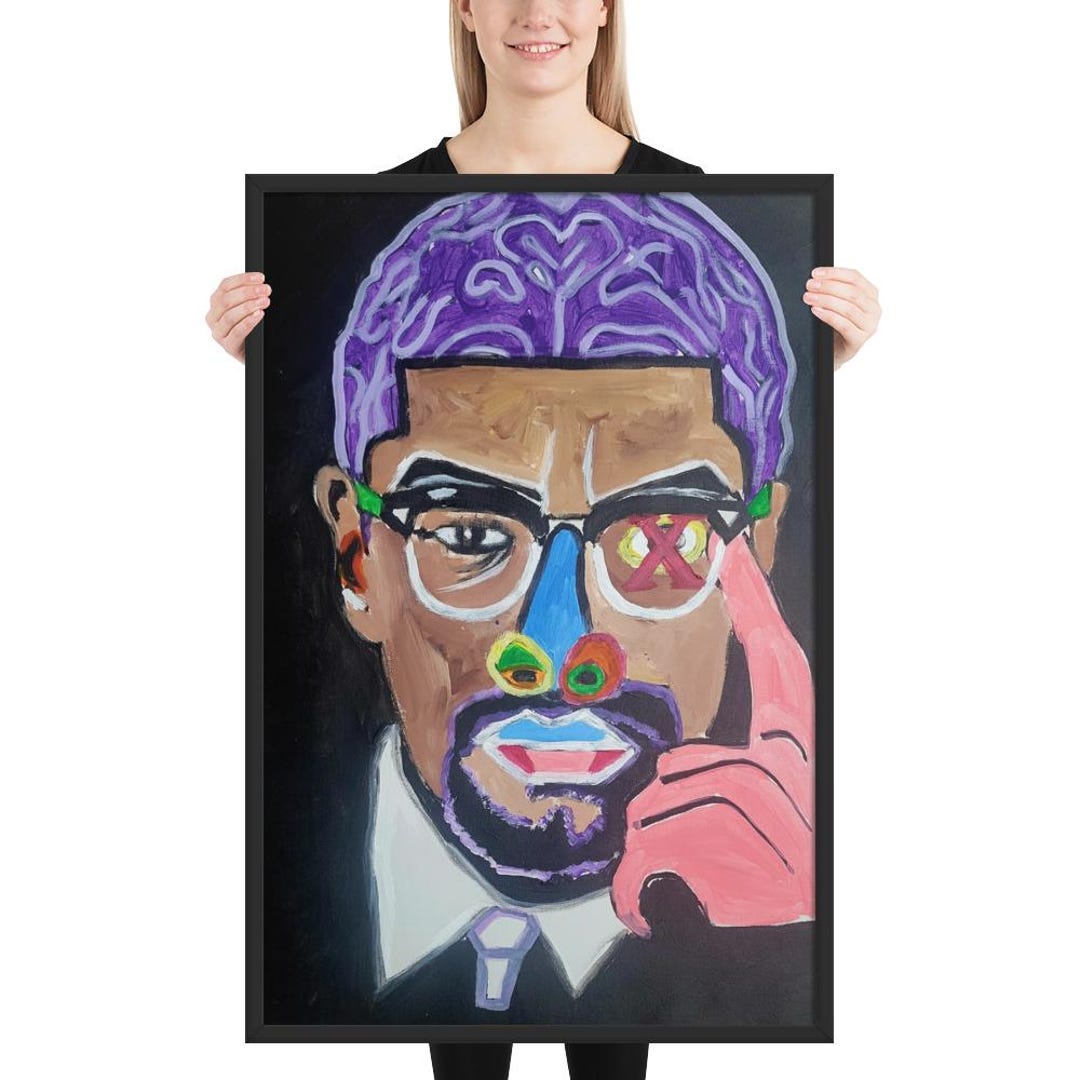 Malcolm X, Poster, Malcolm X, Art, Malcolm X, Painting, Malcolm X, Art ...