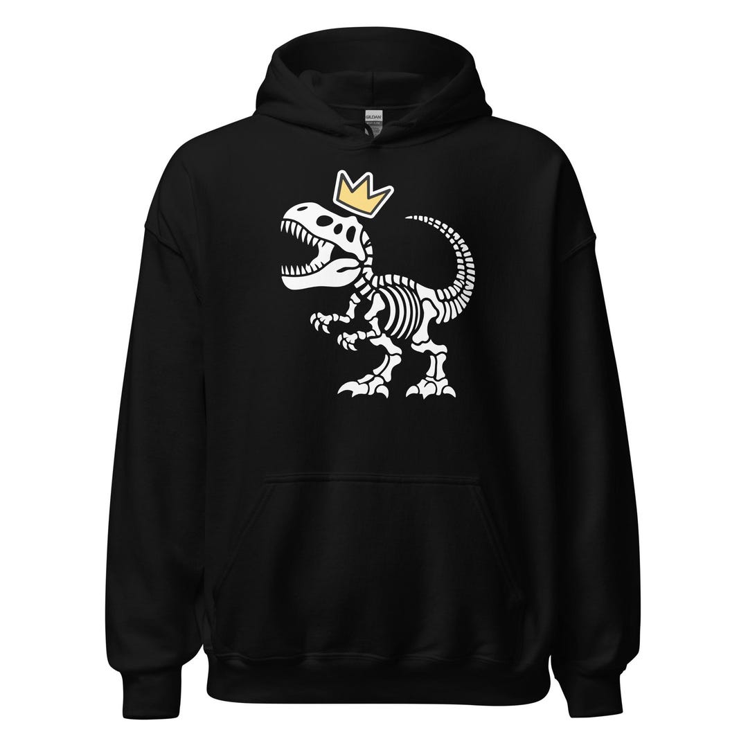 T-rex Skeleton Hoodie - Tyrannosaurus Rex Hoodie - Dinosaur Bones ...