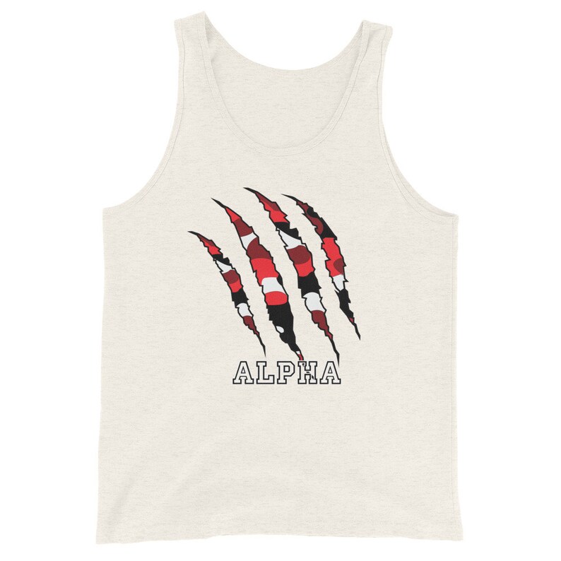 Red Claw Marks Camo Tank Top Muscle Shirt, Claw Marks Alpha, Claw Marks ...