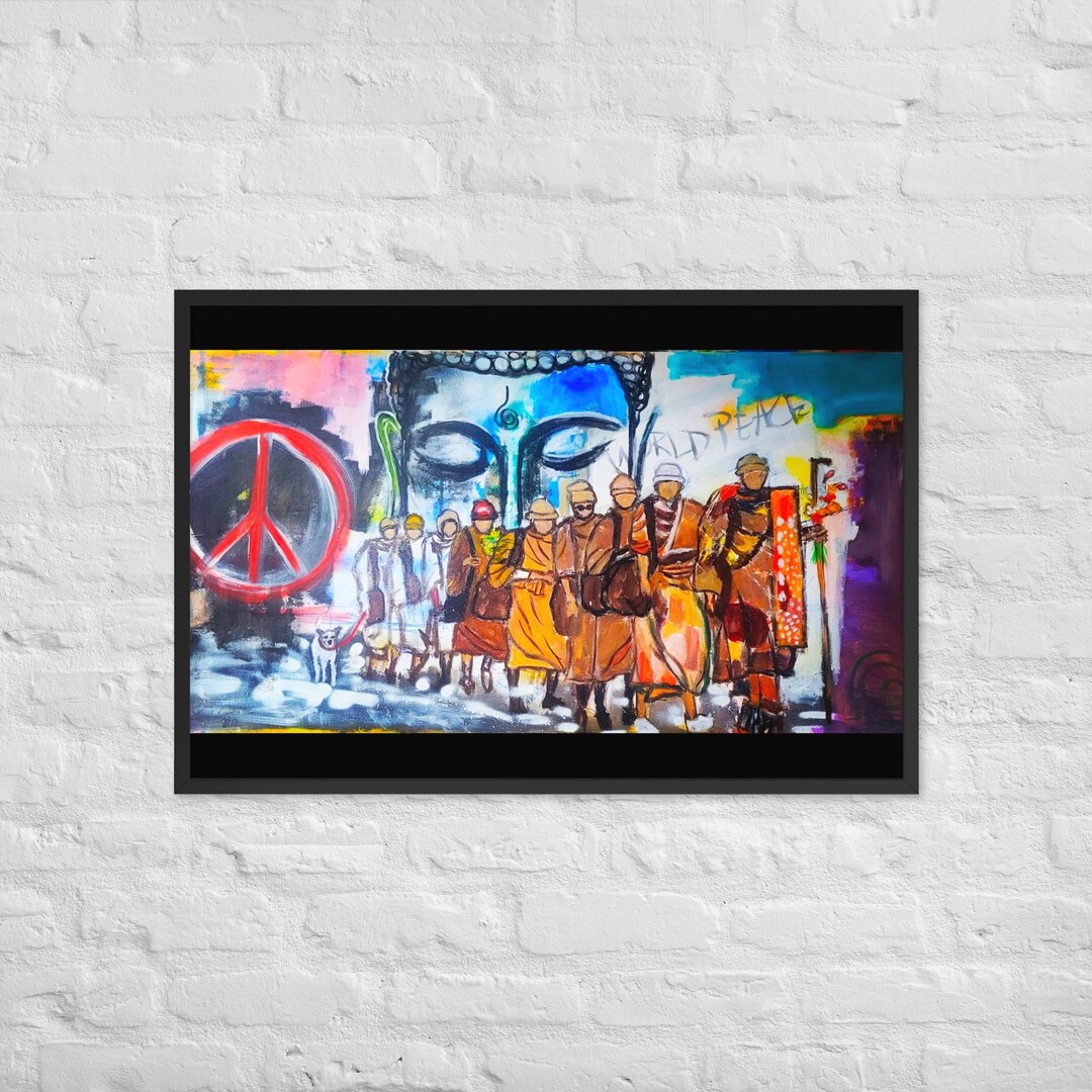 Walk for Peace, Buddhist Monk, Peaceful, Monk, Walk Painting, Monks and ...