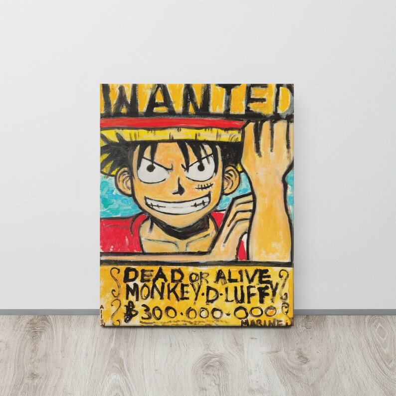 One Piece Monkey D Luffy Wanted Poster Painting, Luffy Wanted Poster ...