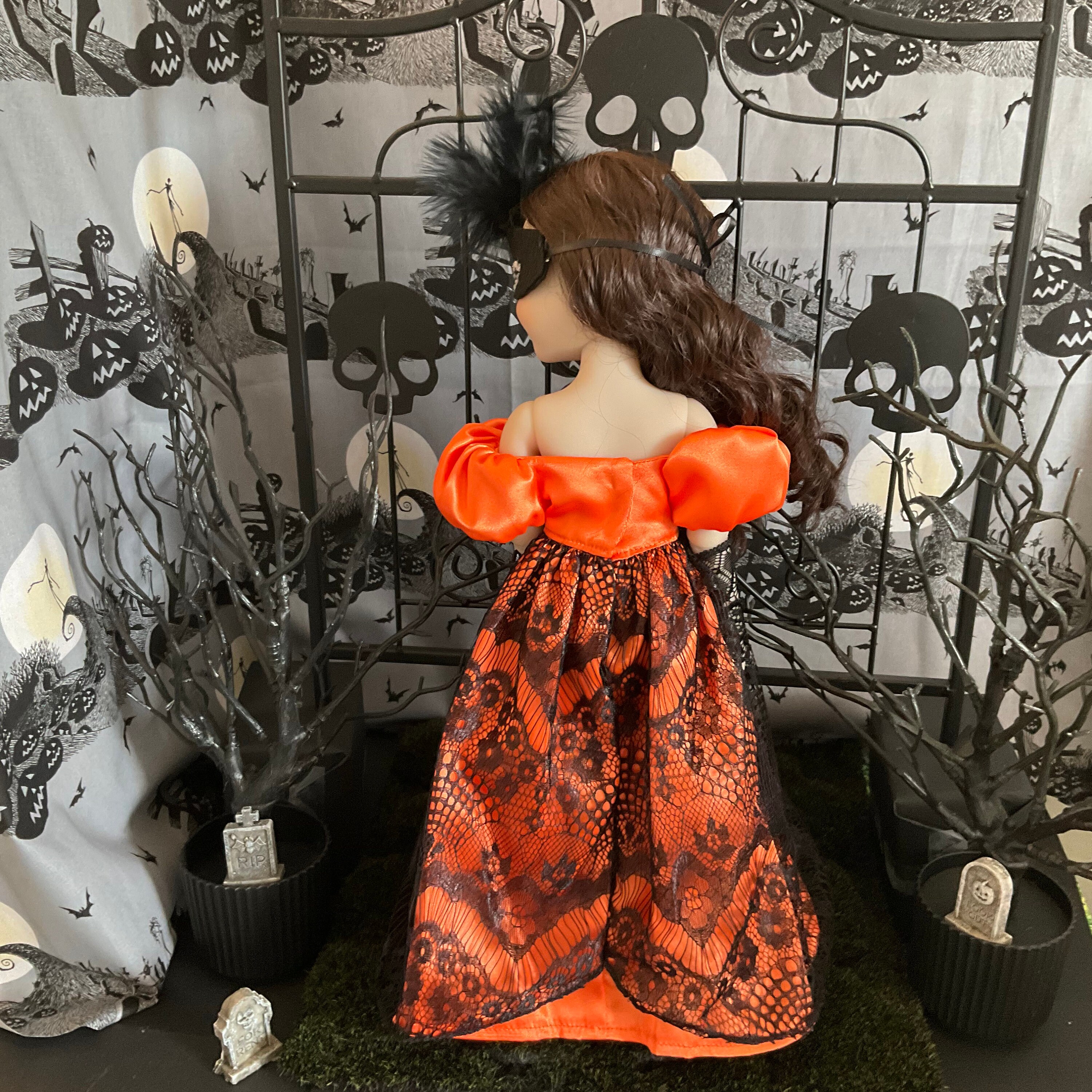 Halloween Masquerade Ball Gown With Mask, Gloves, and Shoes for Ruby ...