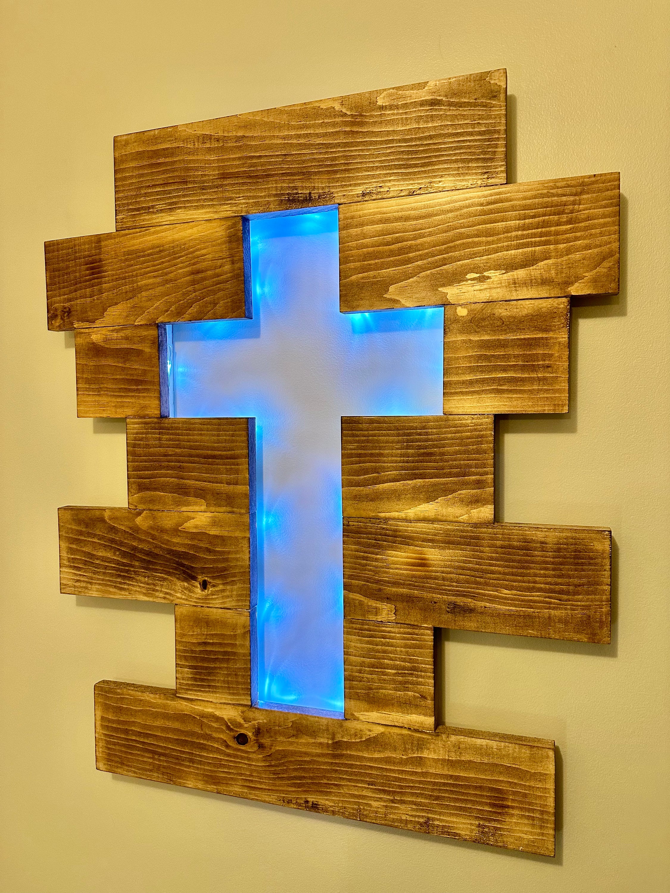 Handmade Wood Cross Wall Decor Modern & Stylish Home Accent - Etsy