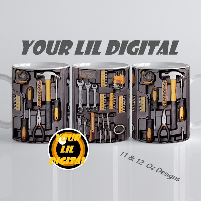 Mechanic Tools Mug Design, Toolbox, Mechanic, Mug Packaging ...