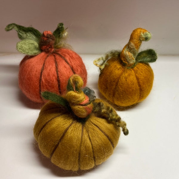 Needle Felt Pumpkin - Etsy