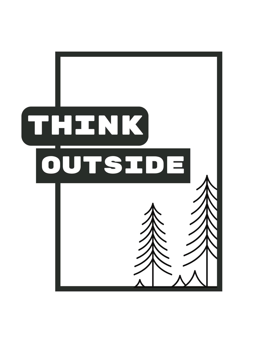 Think Outside (the Box) SVG and Printable; Outdoor Attire, Forest ...