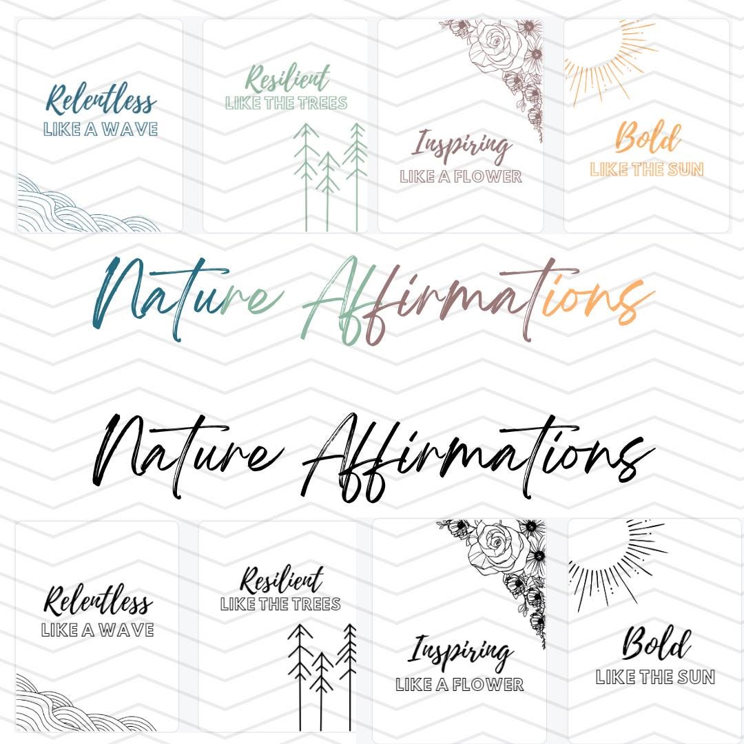 Nature-inspired Affirmations, SVG and Wall Art Options - From Ocean ...