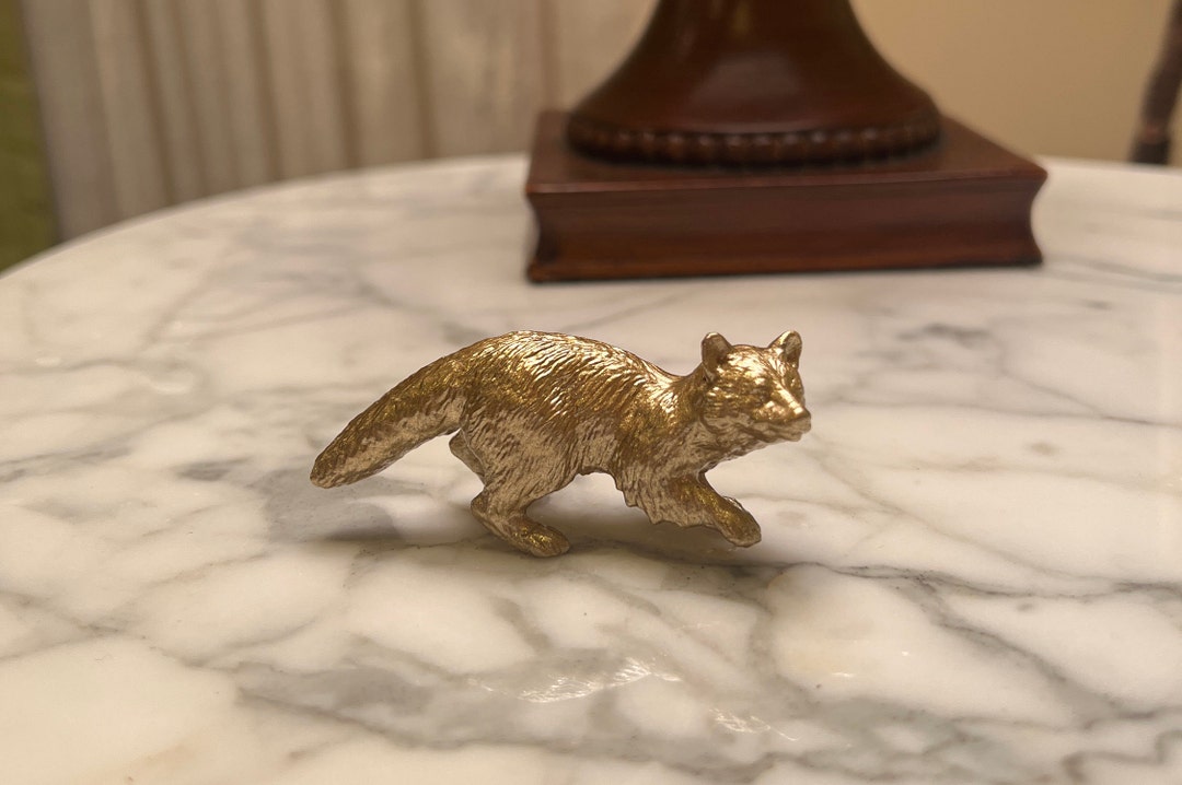 Hand-painted Champagne Gold Forest Animal Figurines or Ornaments - Etsy