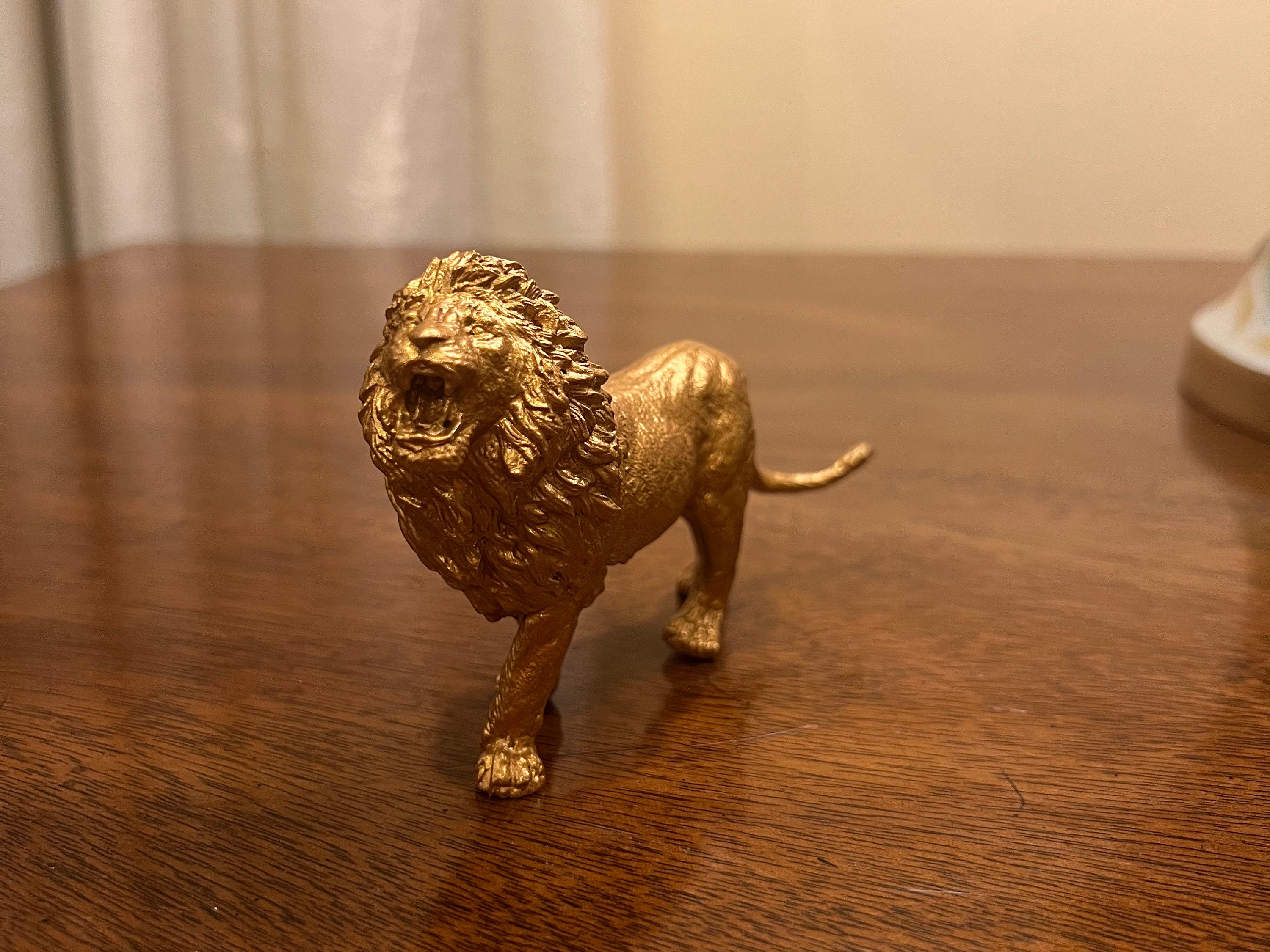 Olympic Gold Lion and Lioness Figurines or Ornaments - Etsy