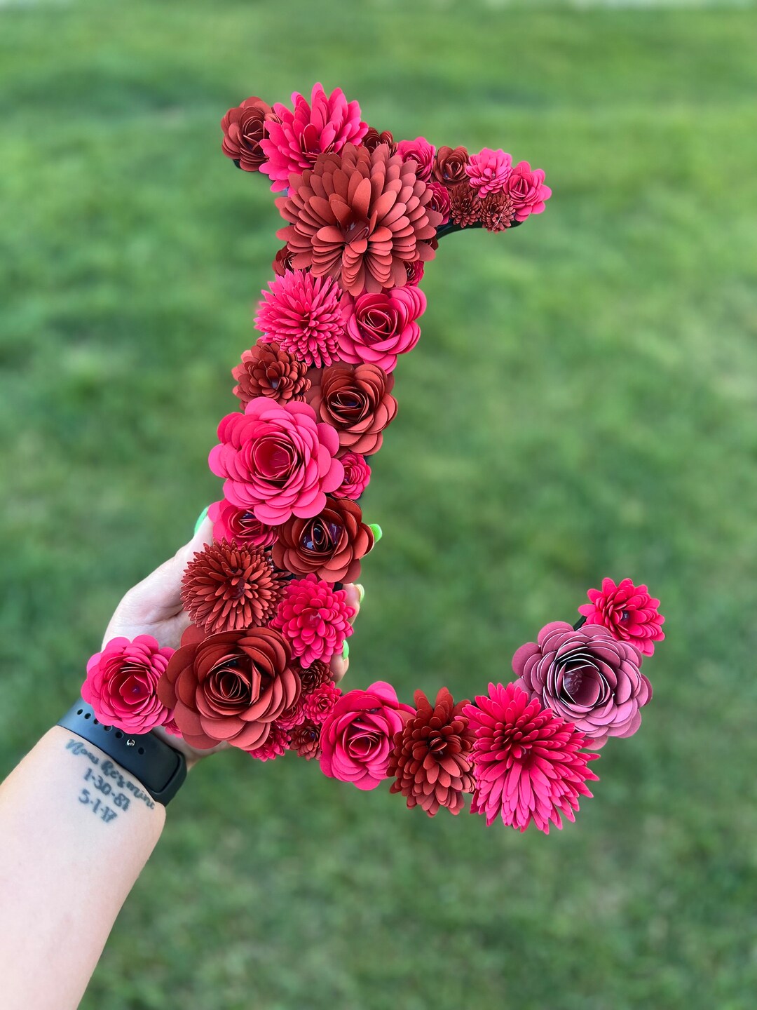 Custom Flower Letter 12inch Option - Etsy