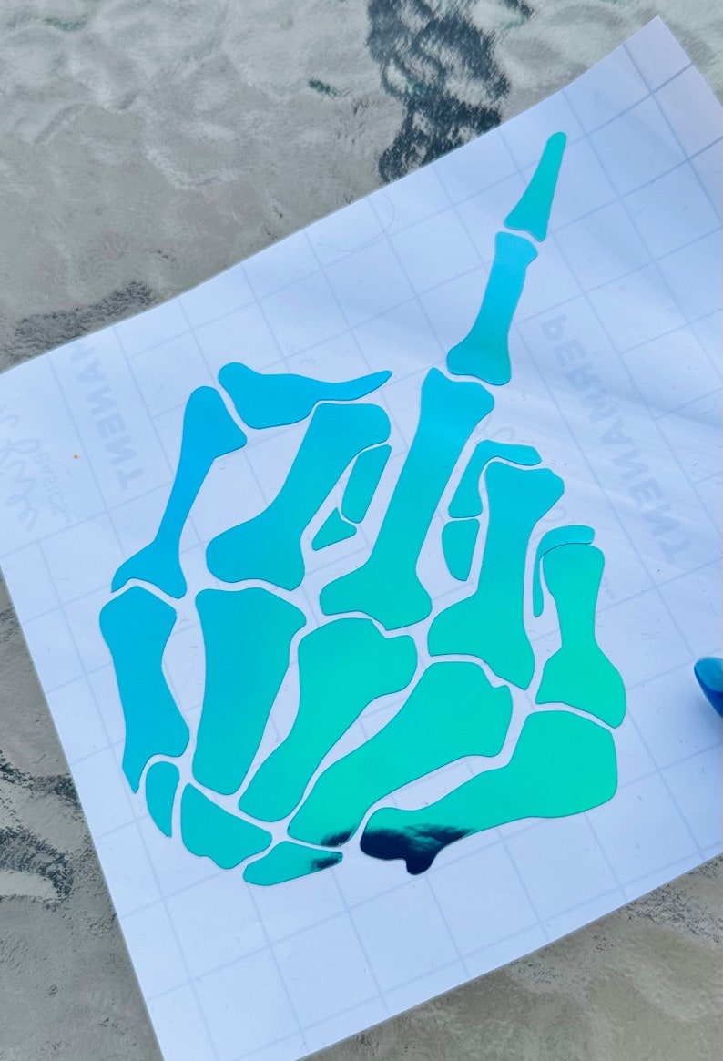 Skeleton Middle Finger Car Decal - Etsy