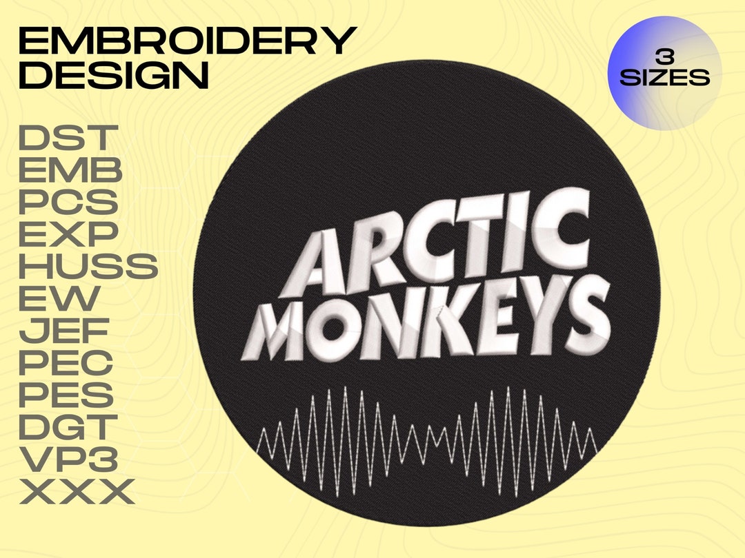 Artic Monkeys Embroidery Design File 2x2 4x4 5x7. Rock - Etsy