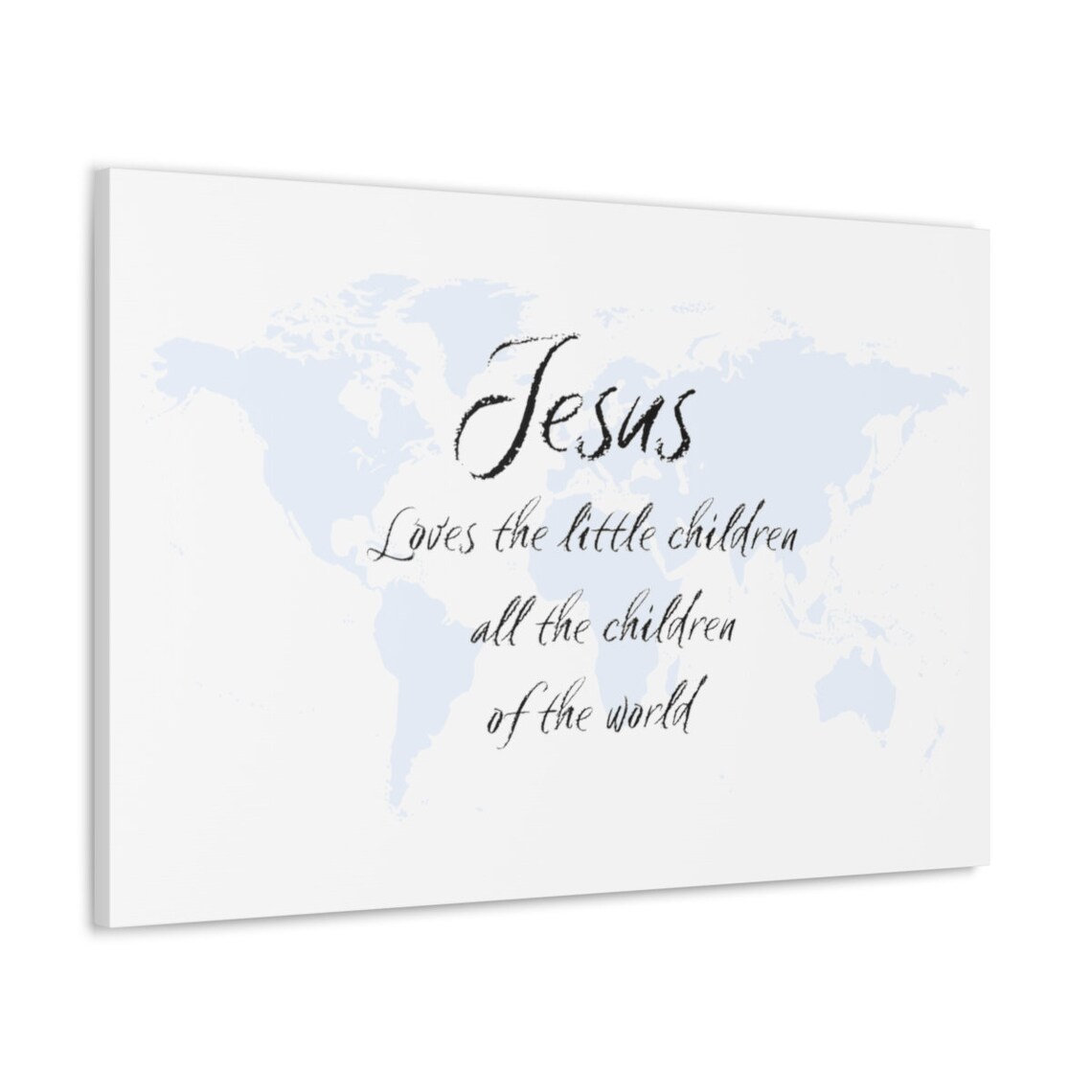 Jesus Loves the Little Children Scripture Wall Art Canvas - Etsy
