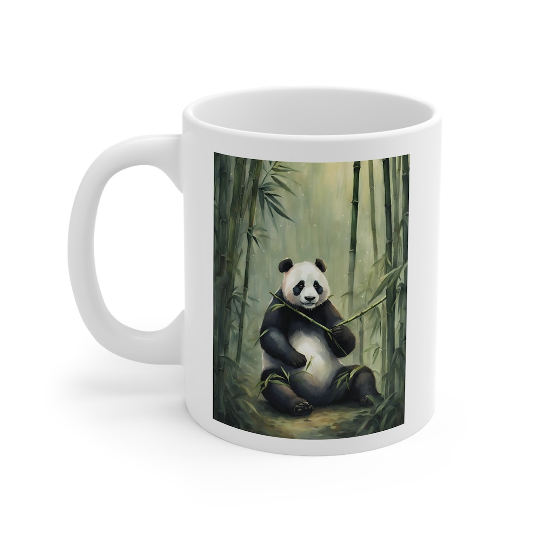 Panda Eating Bamboo Mug, Panda With Bamboo Pictures, Panda Panda, Cute ...