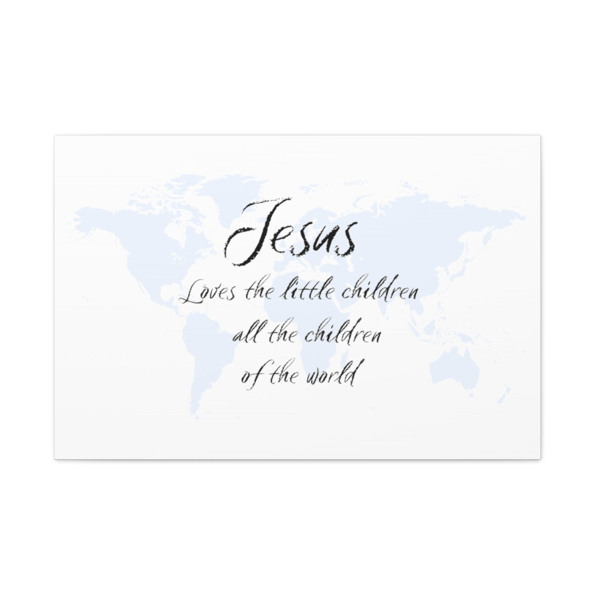 Jesus Loves the Little Children Scripture Wall Art Canvas - Etsy