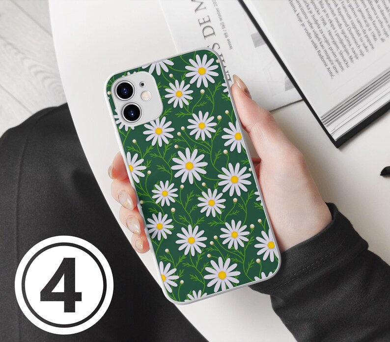 Cute Daisy Flowers Phone Case Floral Daisies Cover for iPhone 15, 14 ...