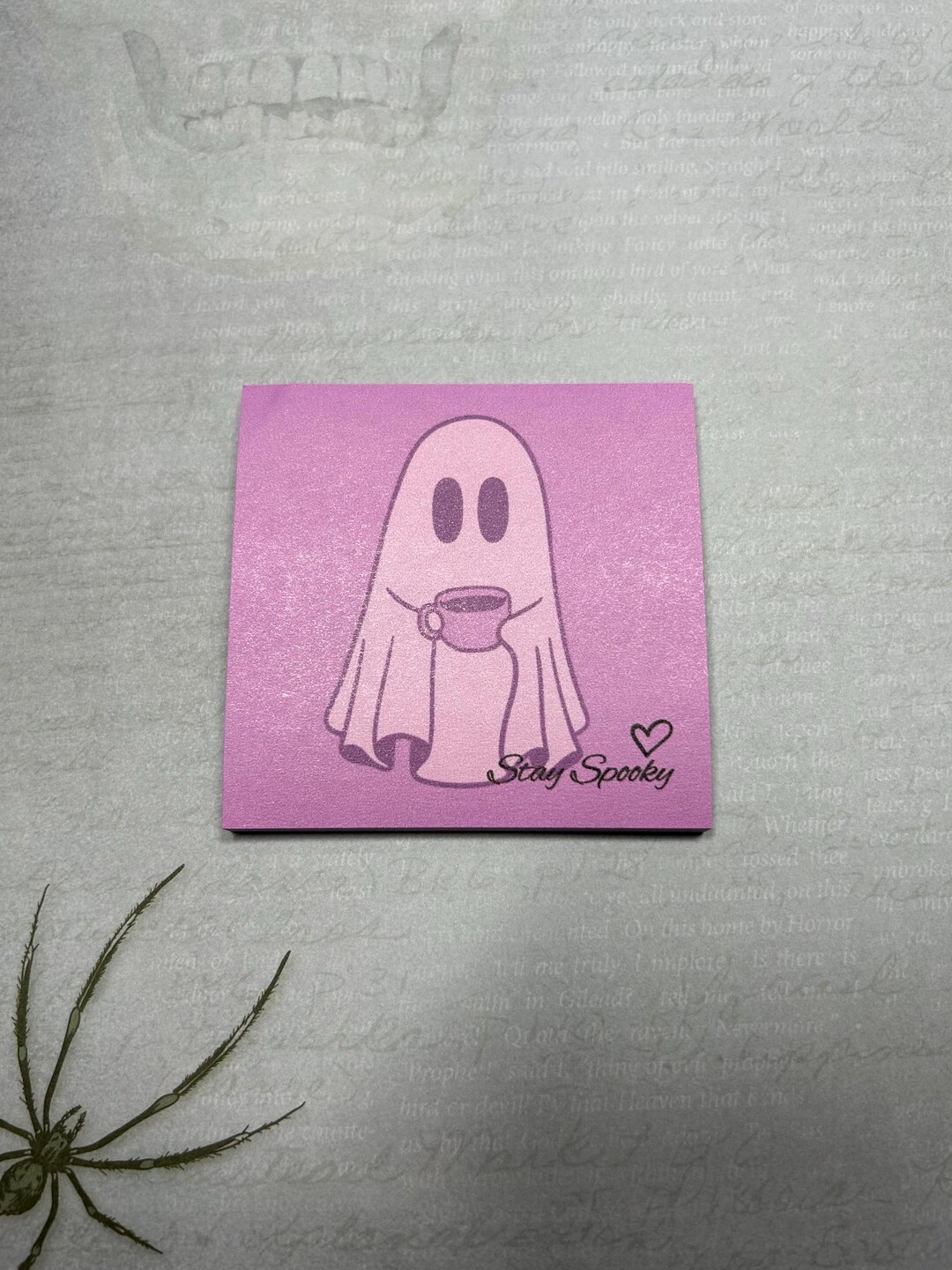 Coffee Ghost Sticky Notes, Spooky Stationary, Gothic Notepad - Etsy