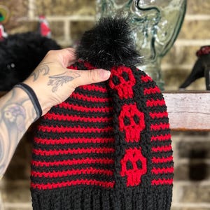 Skull Beanie, Crochet Skull Hat - Etsy