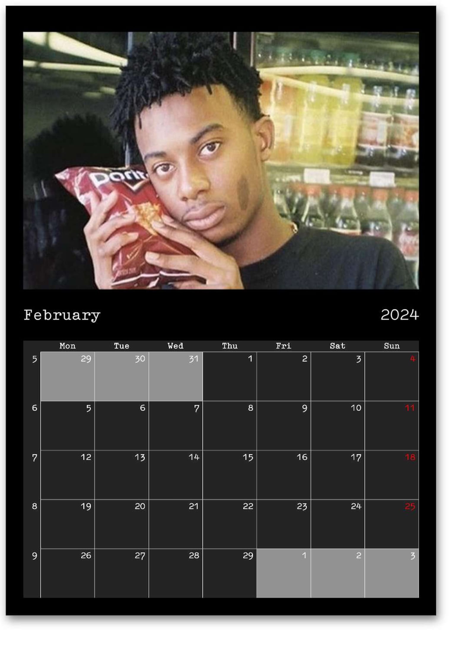 Playboi Carti Calendar 2024 Limited Edition - Etsy
