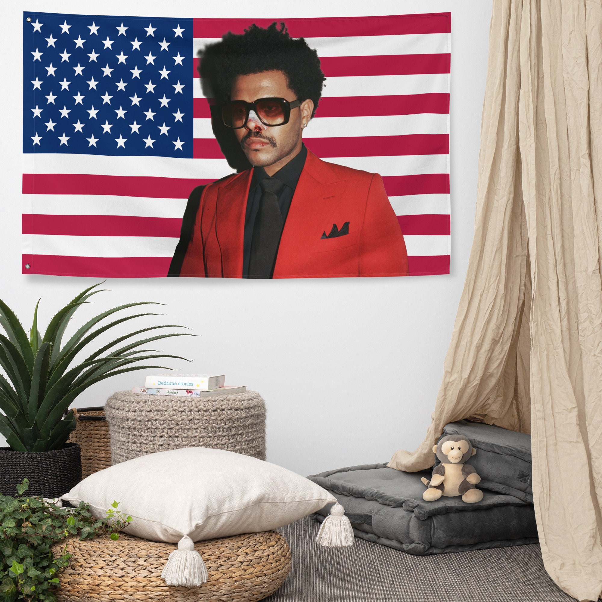 The Weeknd American Flag after Hours Merch Home Decor Limited Edition ...