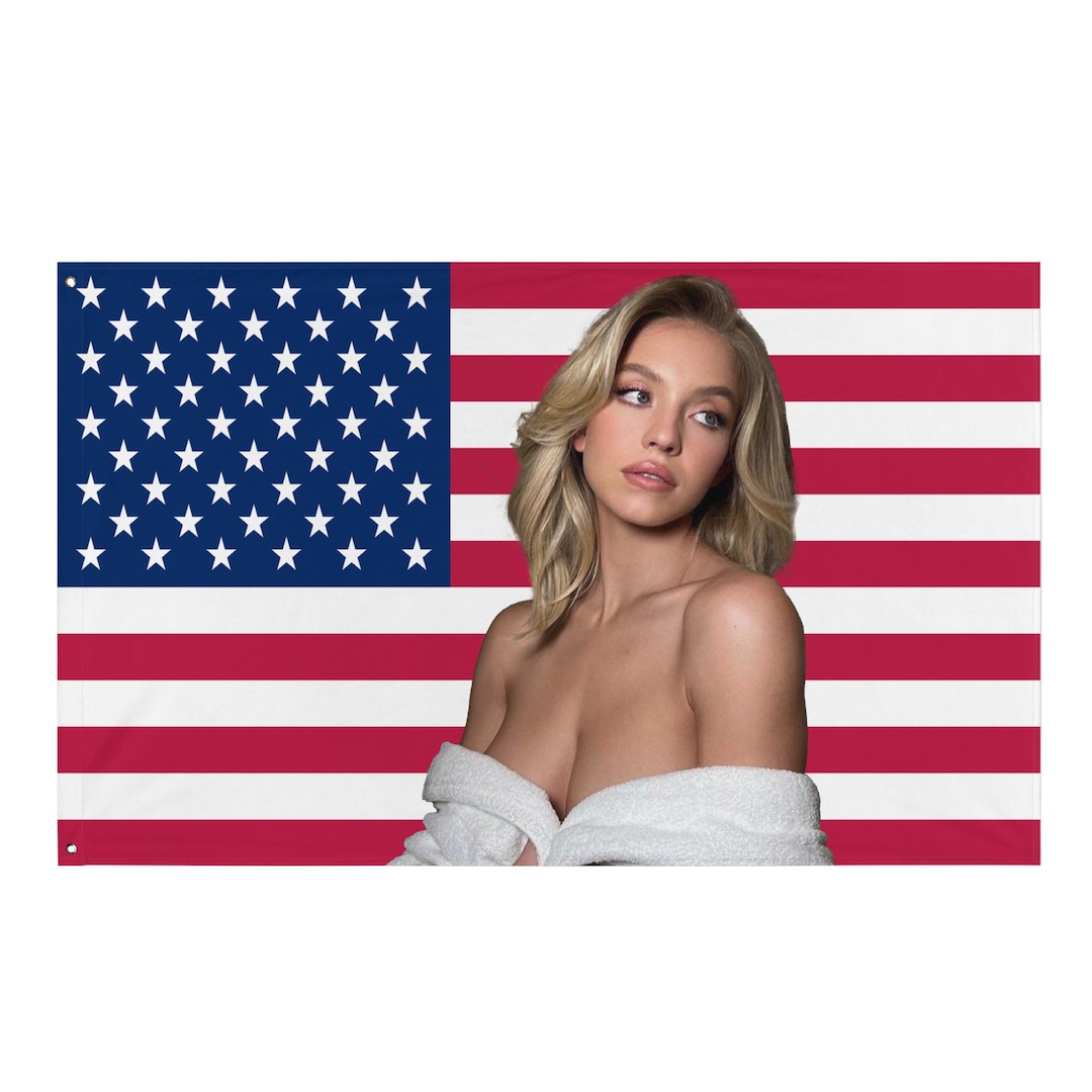 Sydney Sweeney American Flag Home Decor Tapestry - Etsy Sydney Sweeney American Flag Home Decor Tapestry - Etsy