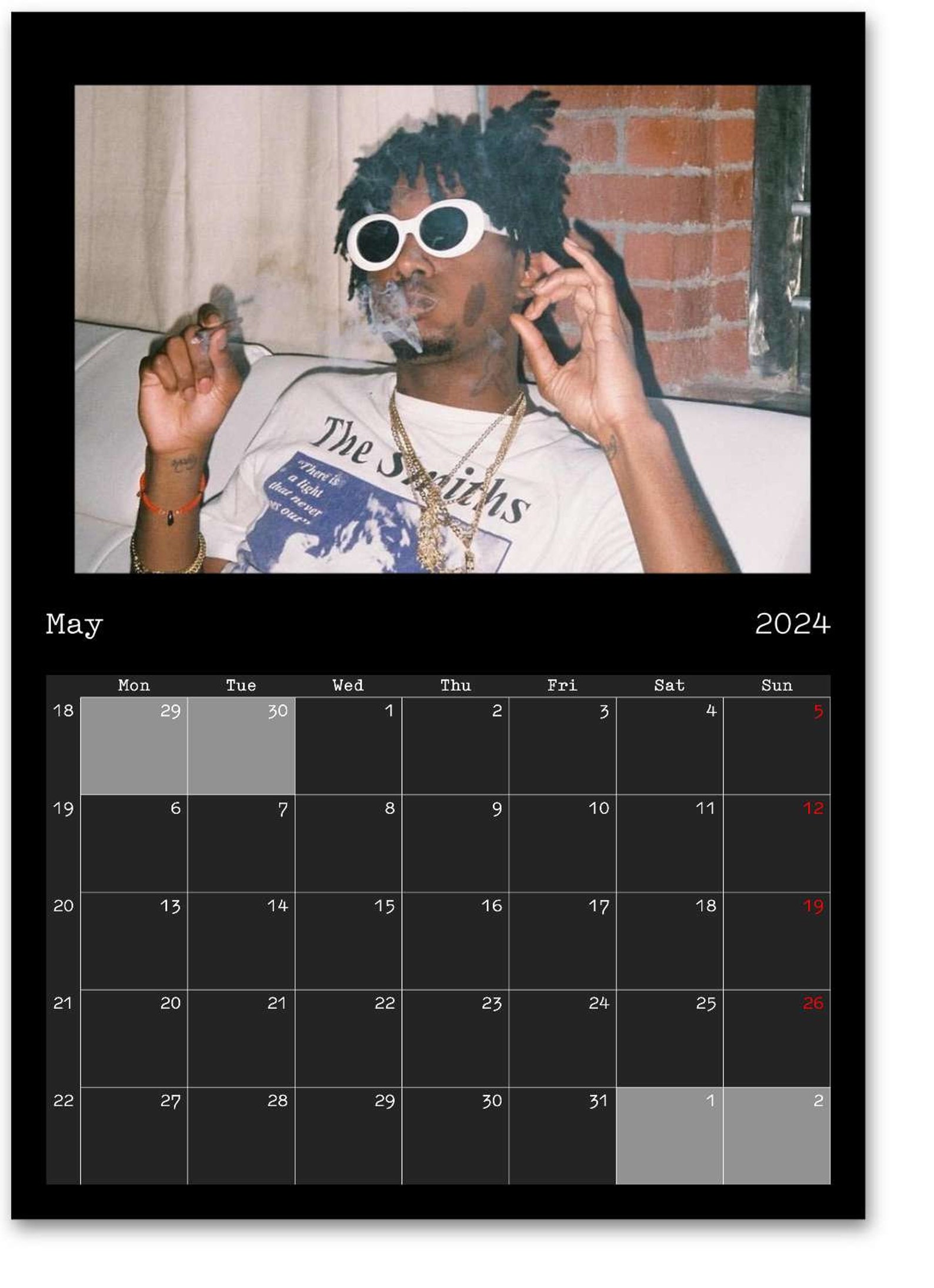 Playboi Carti Calendar 2024 Limited Edition - Etsy