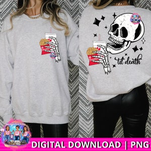 Skull Design PNG, Til Death Fast Food Drink Digital Download, Skeleton ...