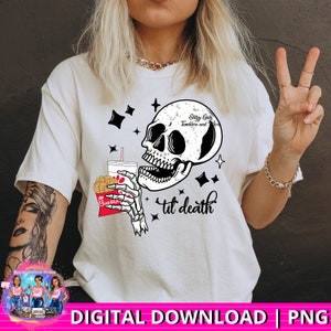 Skull Design PNG, Til Death Fast Food Drink Digital Download, Skeleton ...