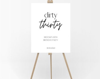 Dirty Thirty Sign - Etsy