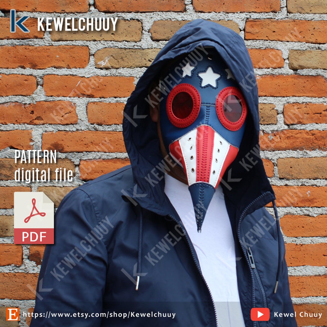 Plague Doctor - Leather Mask - U.S.A. Flag - PDF Pattern - Etsy