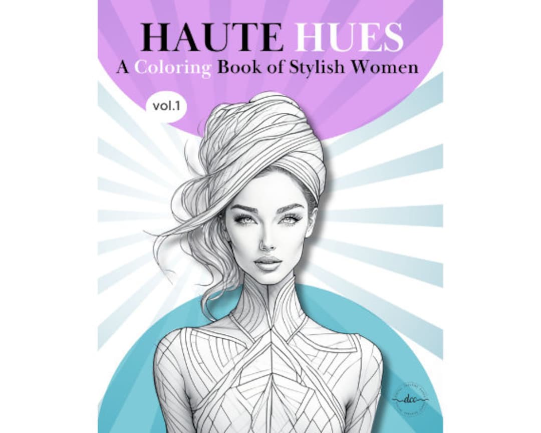 Fashion Model Coloring Book - Downloadable and Printable PDF | 85 High ...
