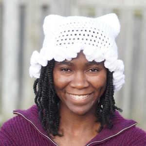 Custom Cat Ear Beanie With Ruffles | Cat Ear Ruffle Hat | Cat Ear ...