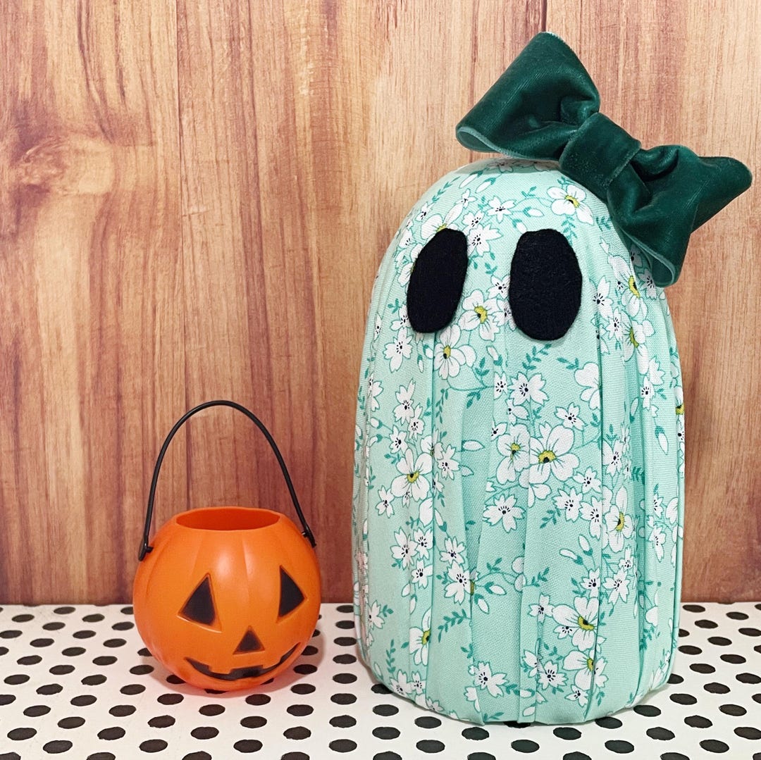 Rachel - Spooky Cute Fabric Ghost Shelf Sitter, Halloween Decor, Retro ...