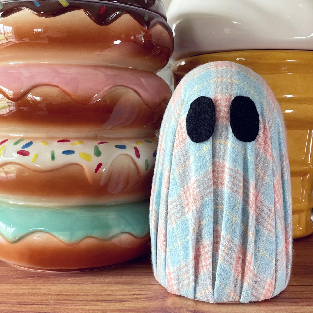 Binx - Spooky Cute Fabric Ghost Shelf Sitter, Halloween Decor, Retro ...