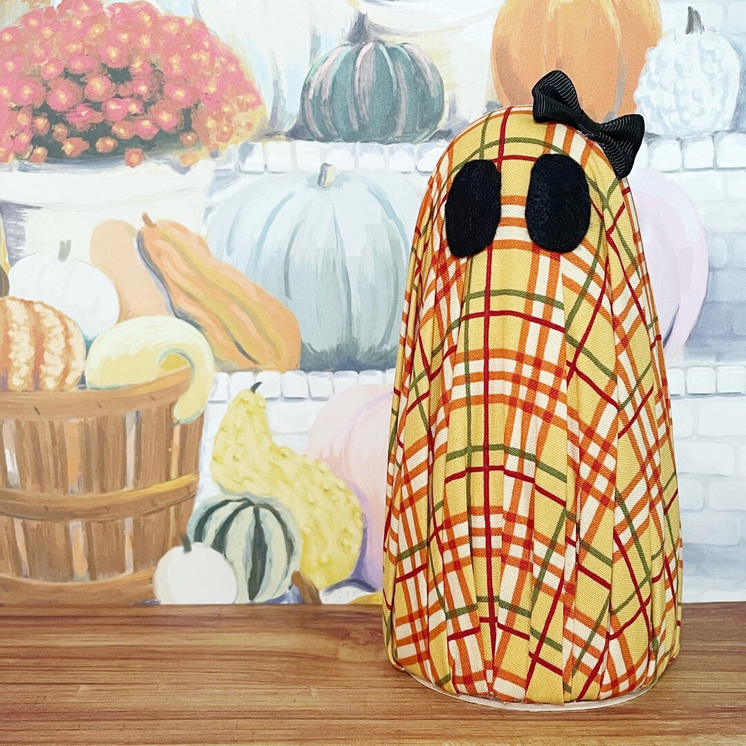 Tracy - Spooky Cute Fabric Ghost Shelf Sitter, Halloween Decor, Retro ...