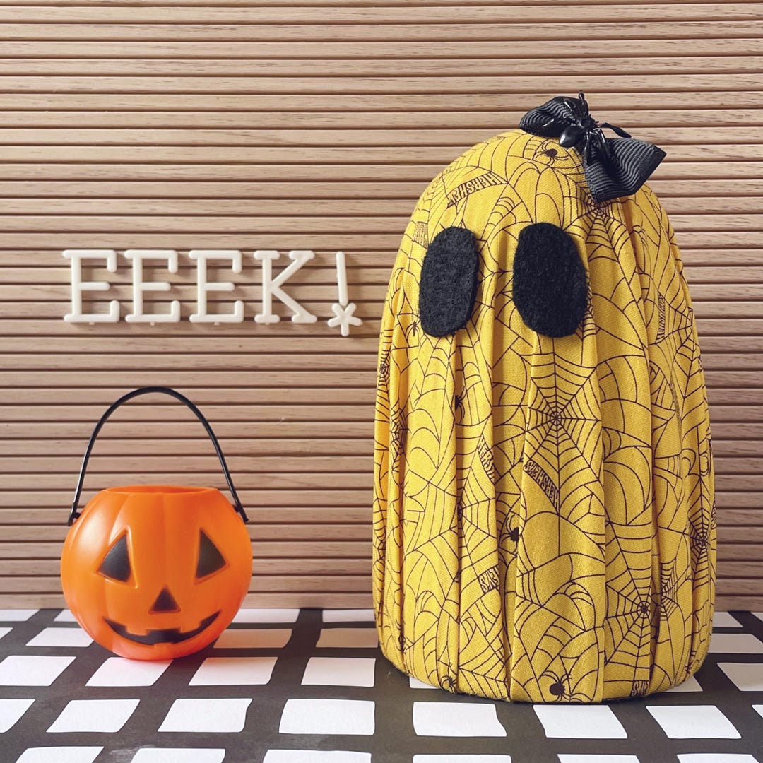 Coco - Spooky Cute Fabric Ghost Shelf Sitter, Halloween Decor, Retro ...