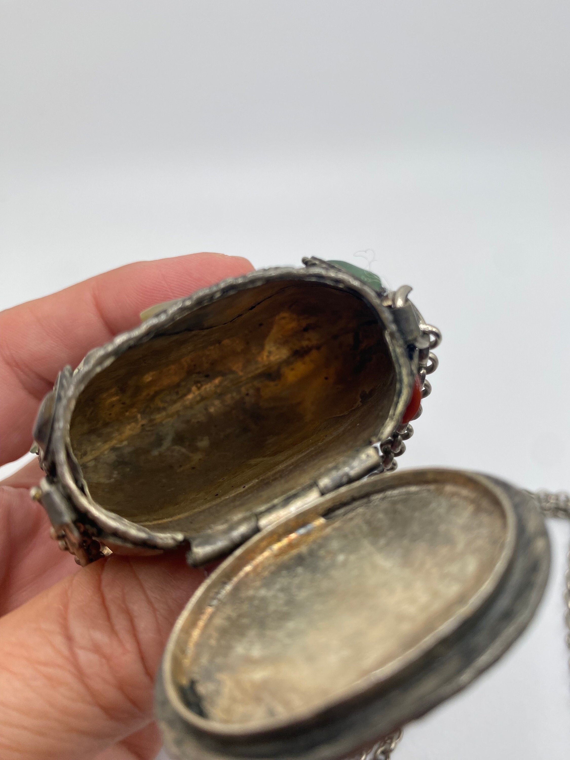 Unique Vintage Metal Change Purse With Natural Stones and Intricate ...