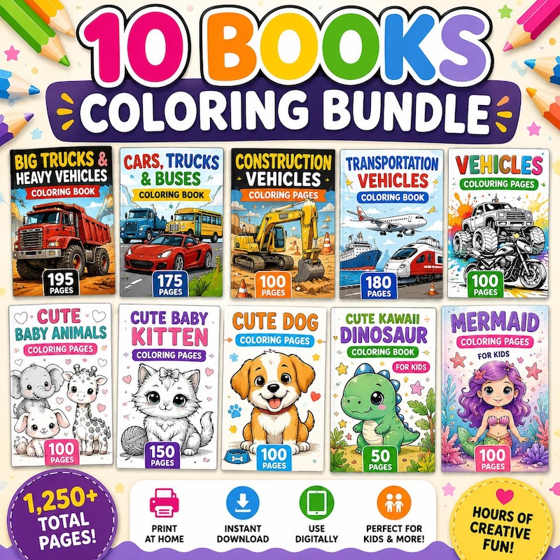 Dogs Coloring Book - Etsy
