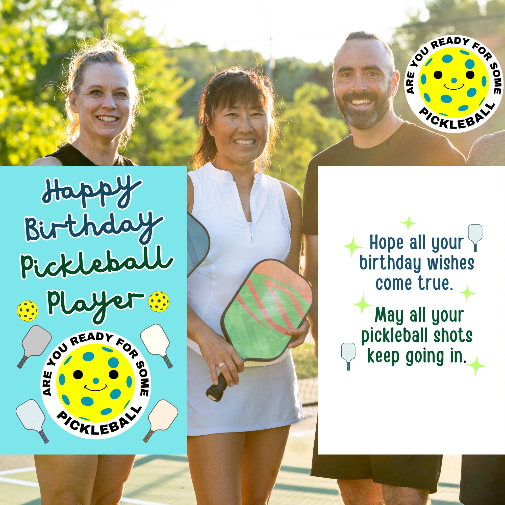 Pickleball Birthday Card Pickleball Card Gifts for Him Gifts for Her ...