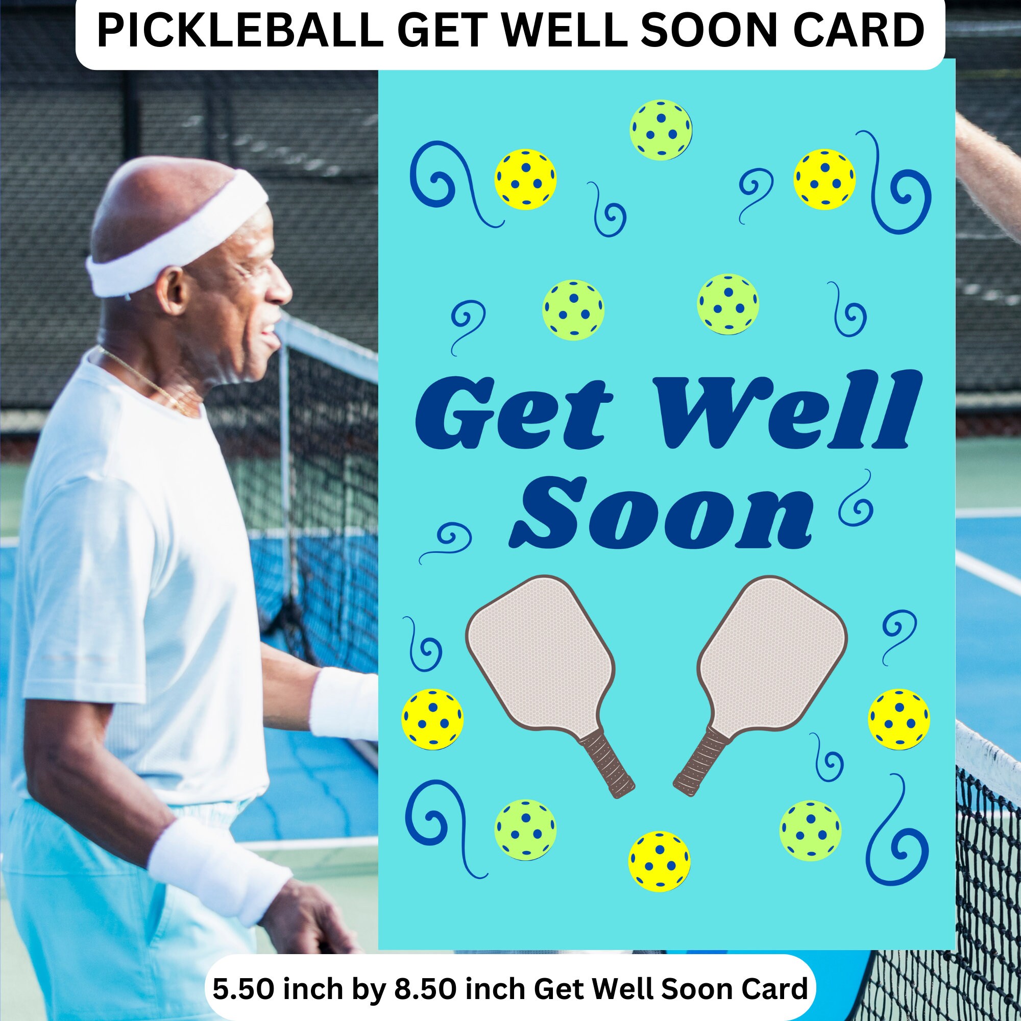 Pickleball Get Well Card Pickleball Gifts for Pickleball Gifts for Her ...