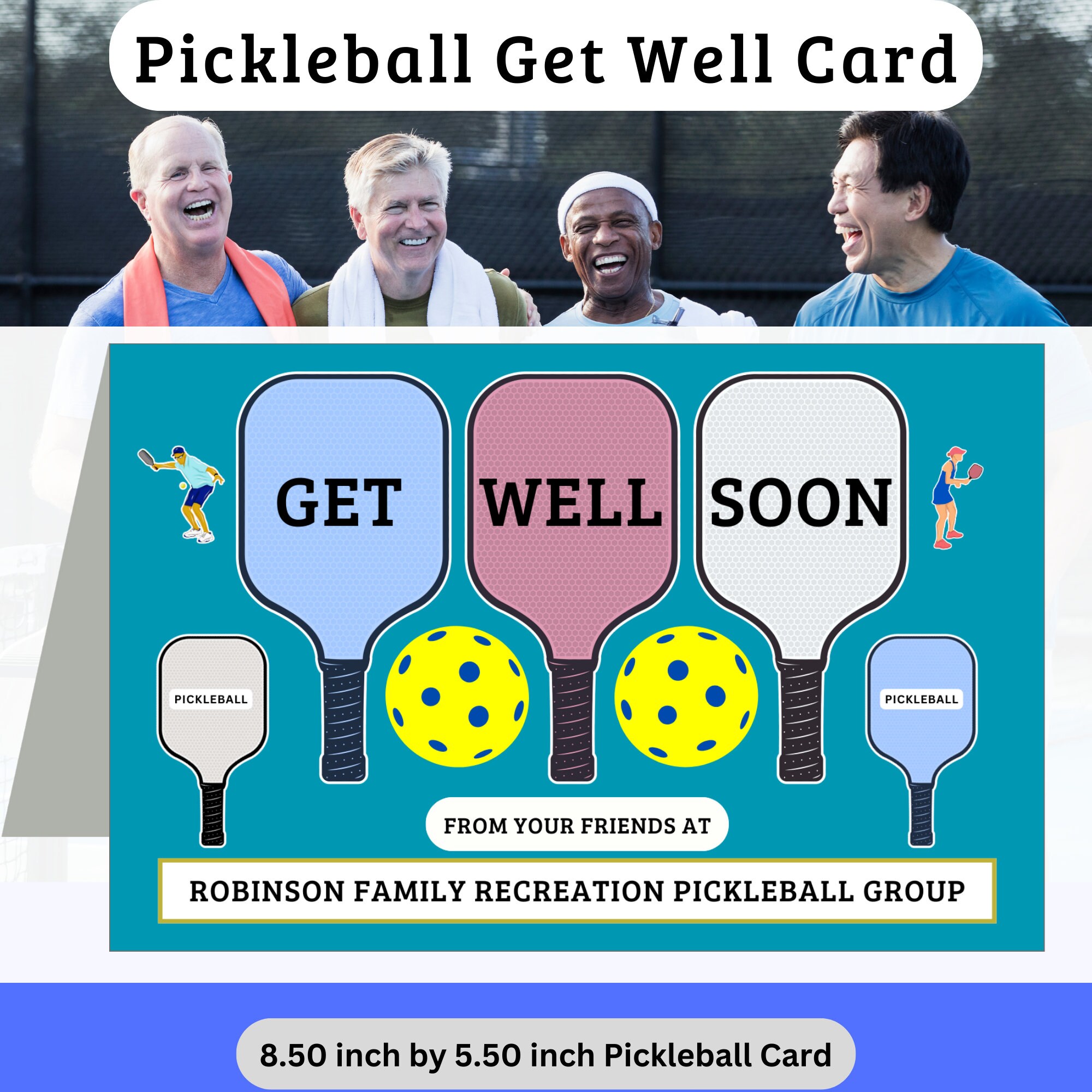 Pickleball Get Well Card Pickleball Gifts for Pickleball Gifts for Her ...