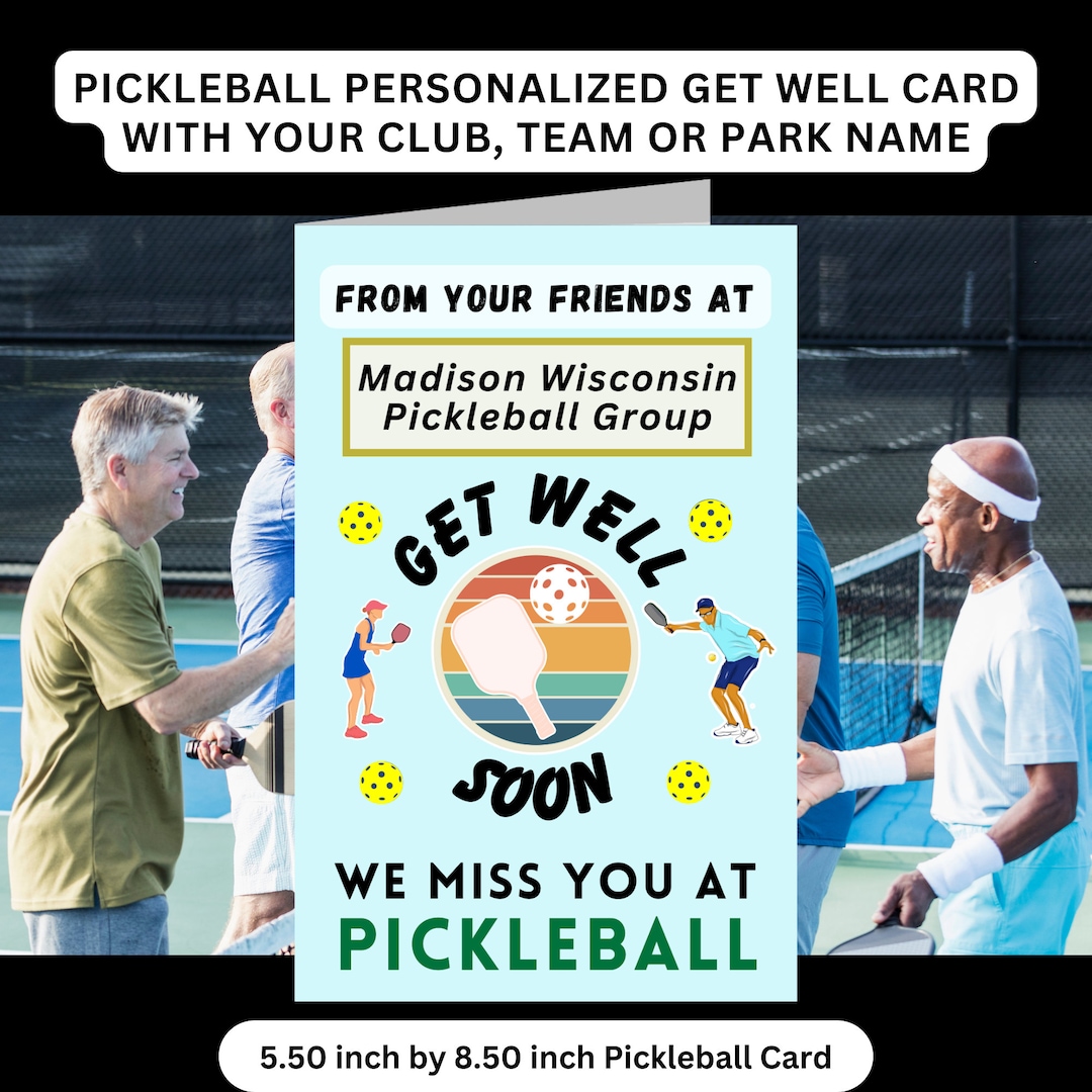 Pickleball Get Well Card Pickleball Gifts for Pickleball Gifts for Her ...