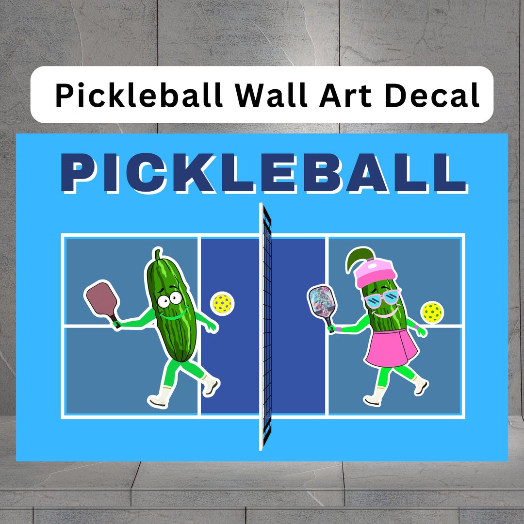 Pickleball Wall Decals Gifts for Her Gifts for Him Gifts for Pickleball ...