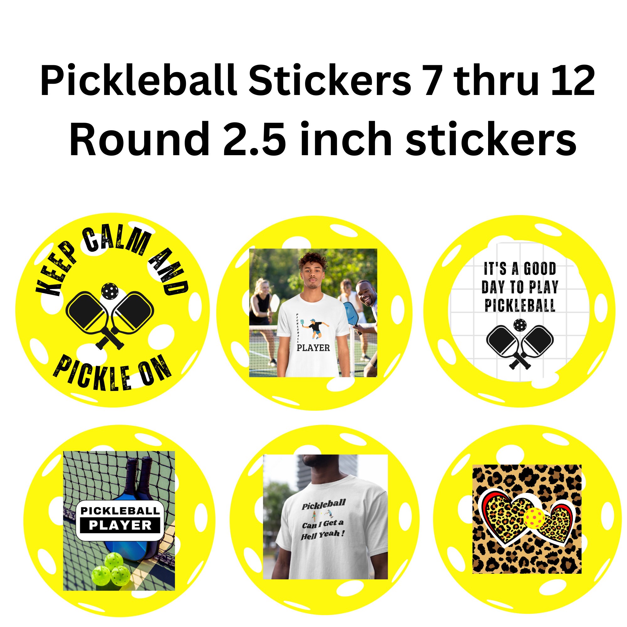 Sticker Sheet Bundle for Pickleball Players, 36 Pickleball Laptop ...