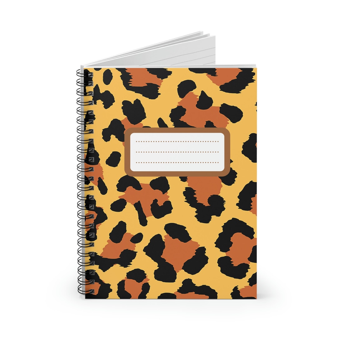 Cheetah Print Notebook. Spiral Notebook Ruled Line. Colorful Cheetah ...