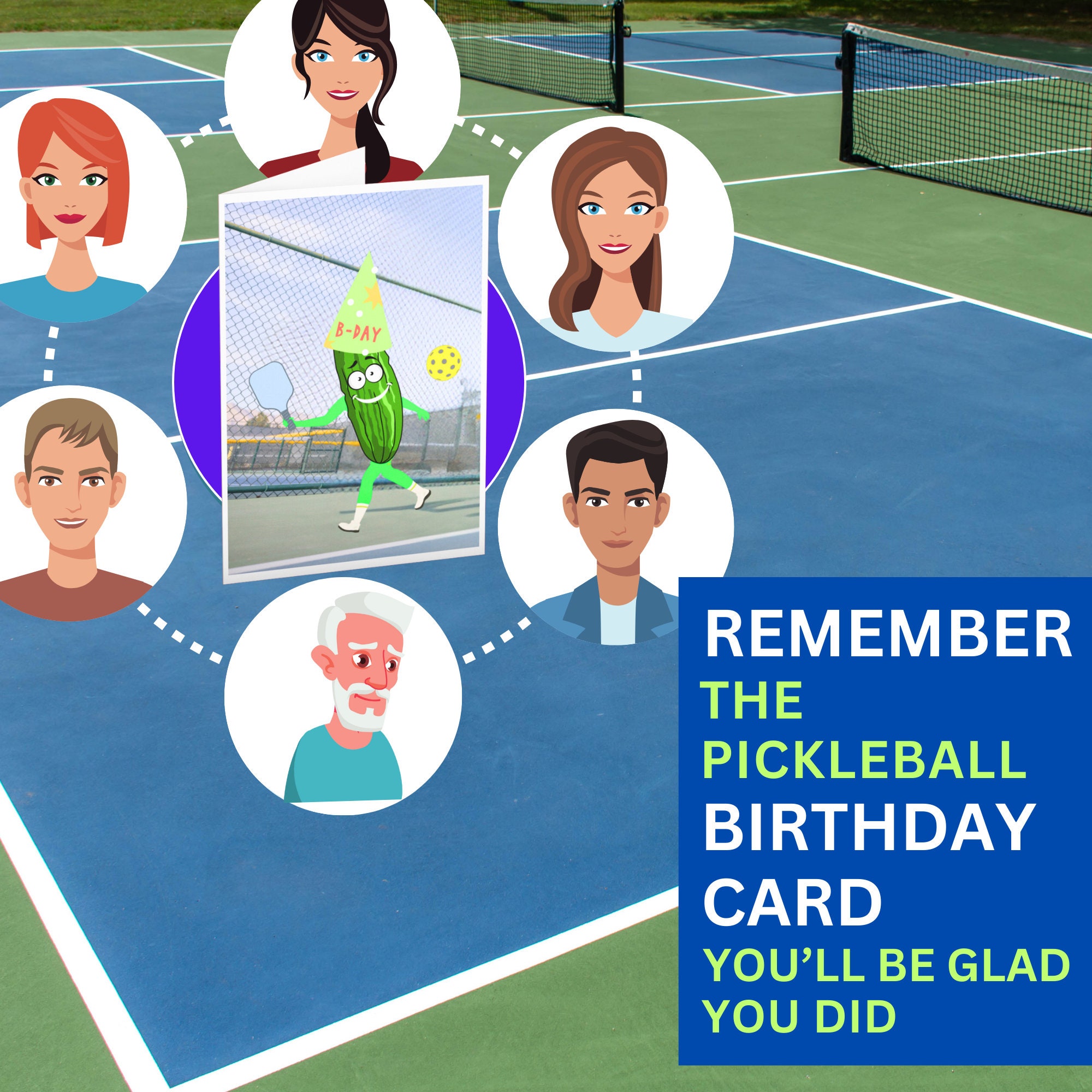 Funny Pickleball Birthday Card Pickleball Card Pickleball Gifts for ...